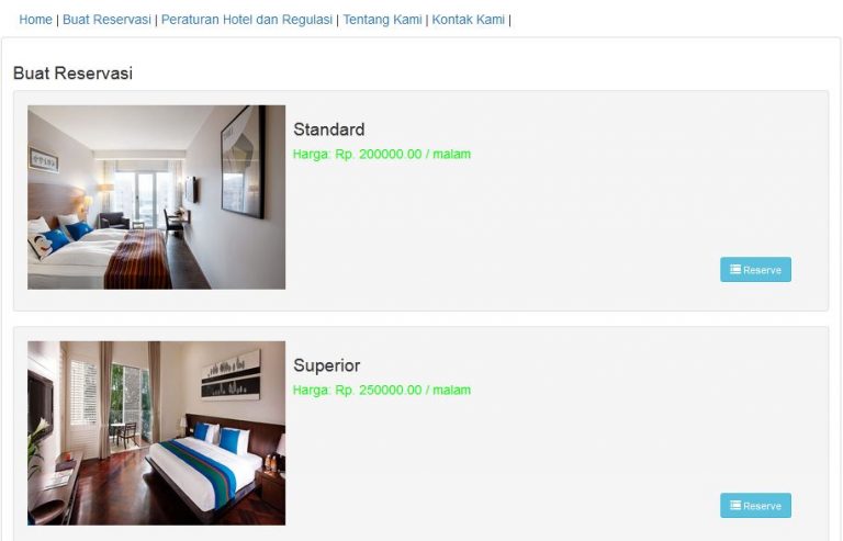 Source Code Gratis Sistem Reservasi Hotel PHP