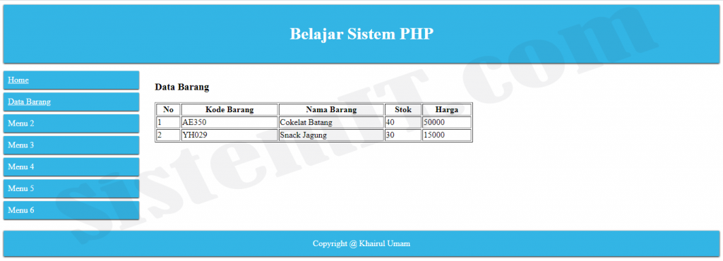 Belajar Membuat Sistem Informasi PHP – Part 5