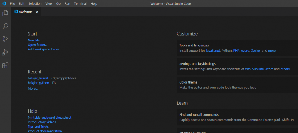 Install Editor Kode Program Terpopuler Visual Studio Code