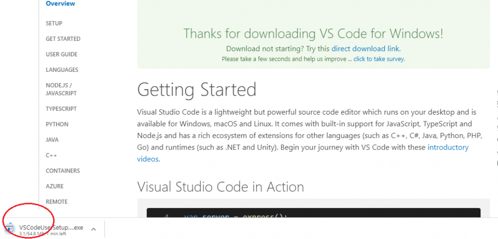 Install Editor Kode Program Terpopuler Visual Studio Code