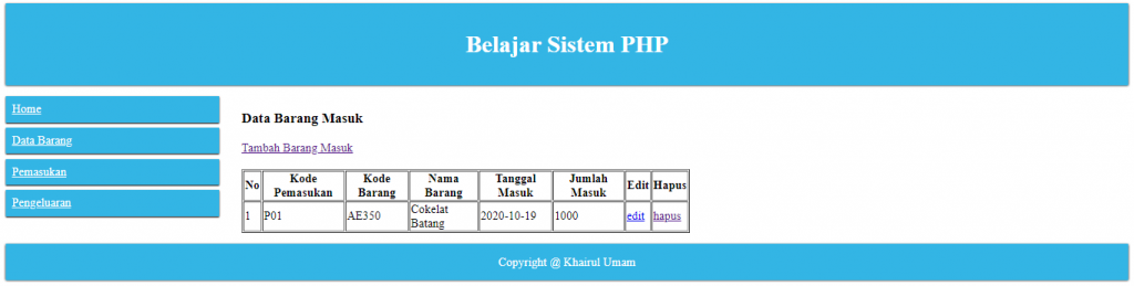 Belajar Membuat Sistem Informasi – Part 9