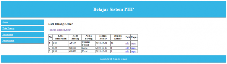 Belajar Membuat Sistem Informasi PHP – Part 3