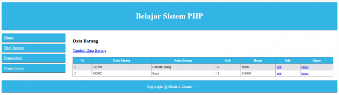 Belajar Membuat Sistem Informasi – Part 9