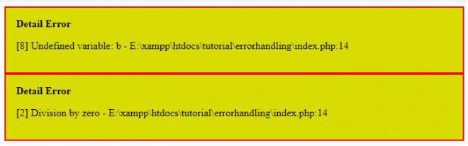 Error Handling atau Penanganan Error Dalam PHP Error Handling atau Penanganan Error Dalam PHP