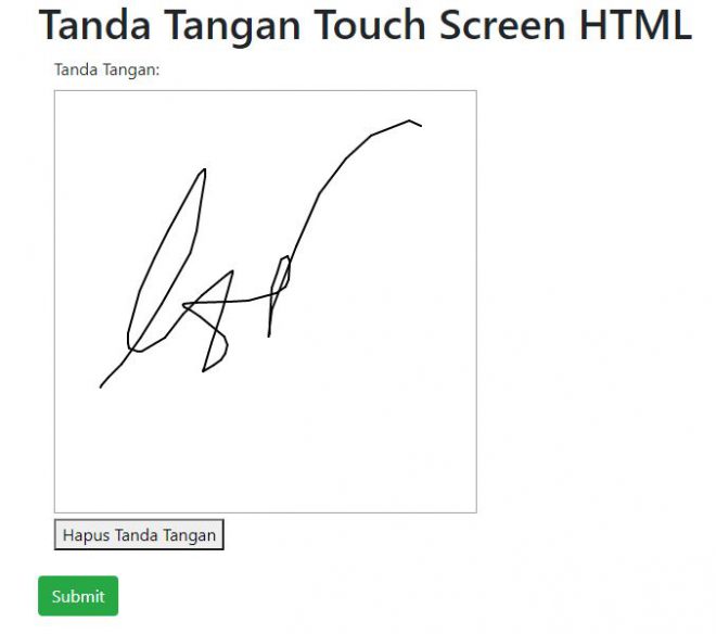 Membuat Tanda Tangan Touch Screen HTML, PHP, Javascript